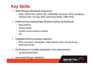 Benetel Overview 181209 | PDF