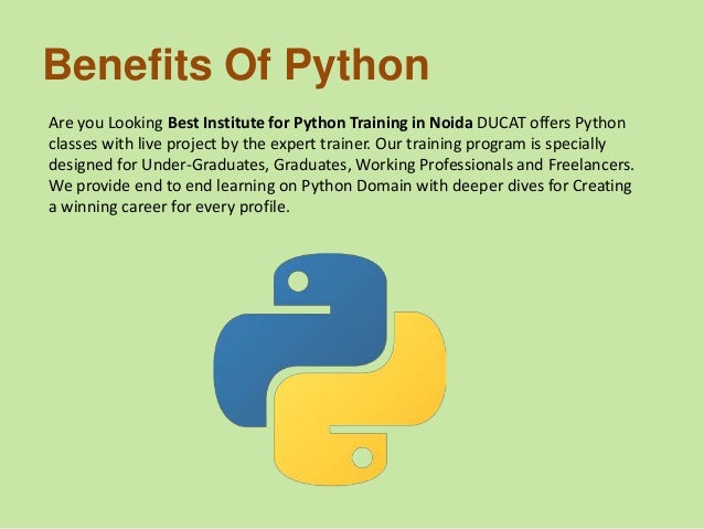 Benfits of python | PPT
