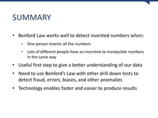 Using Benford S Law For Fraud Detection And Auditing Pptx