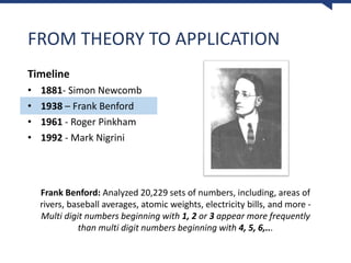 Using Benford's Law for Fraud Detection and Auditing | PPTX