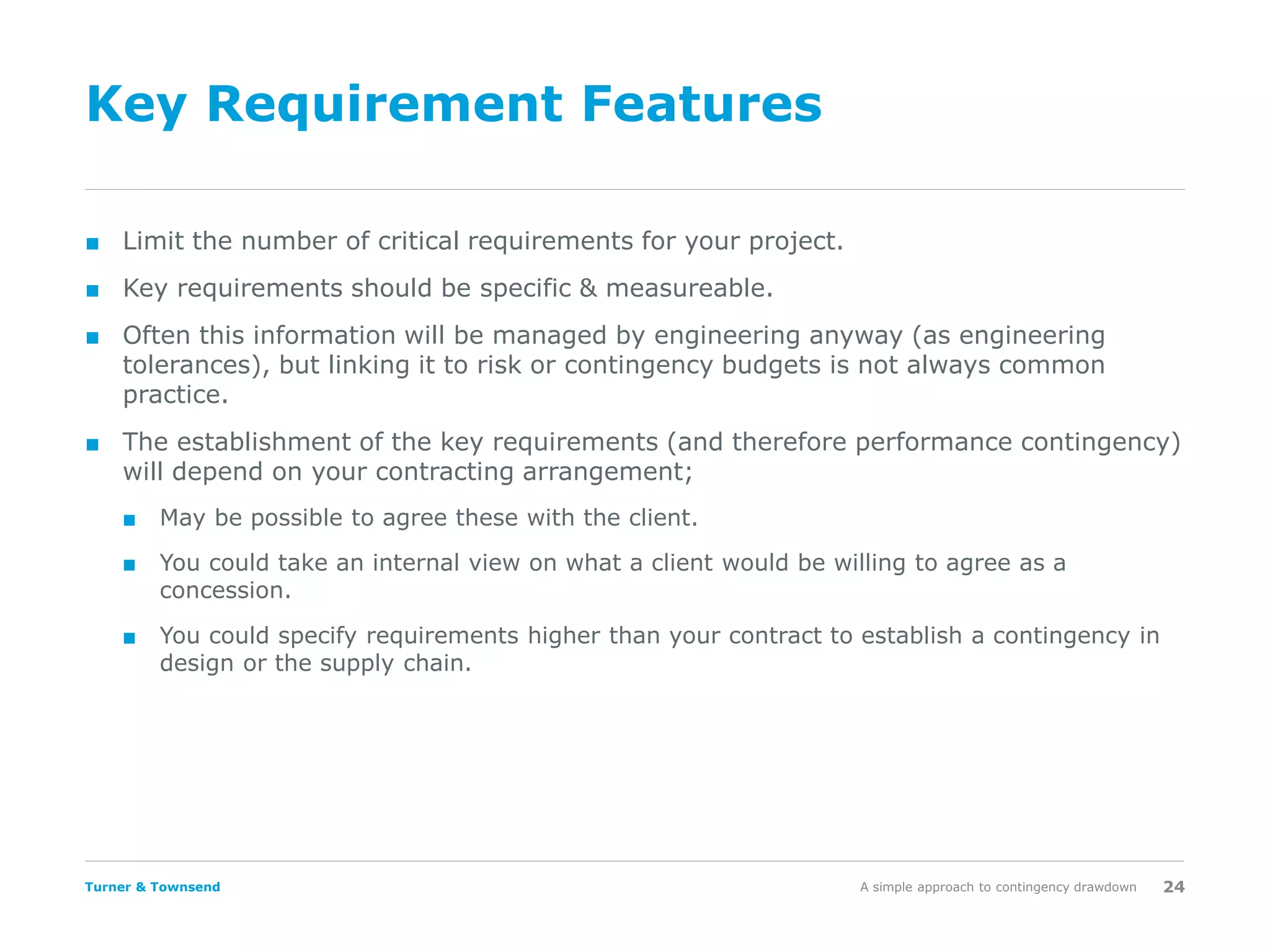A simple approach to contingency drawdown, presented by Ben Fry, 10th ...