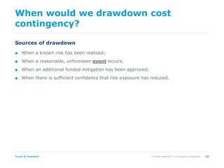 A simple approach to contingency drawdown, presented by Ben Fry, 10th ...