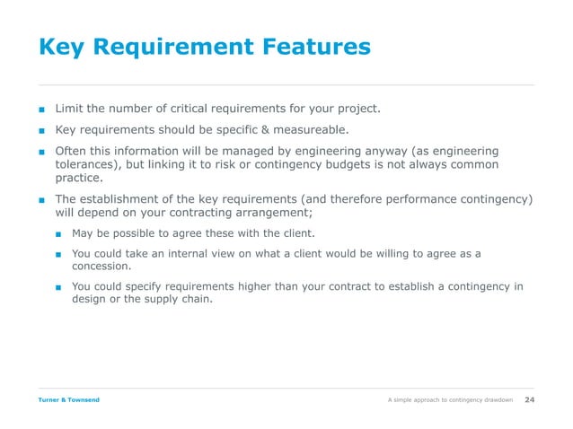 A simple approach to contingency drawdown, presented by Ben Fry, 10th ...