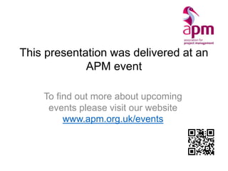 A simple approach to contingency drawdown, presented by Ben Fry, 10th ...