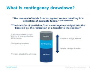 A simple approach to contingency drawdown, presented by Ben Fry, 10th ...