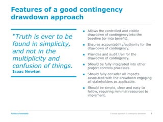 A simple approach to contingency drawdown, presented by Ben Fry, 10th ...