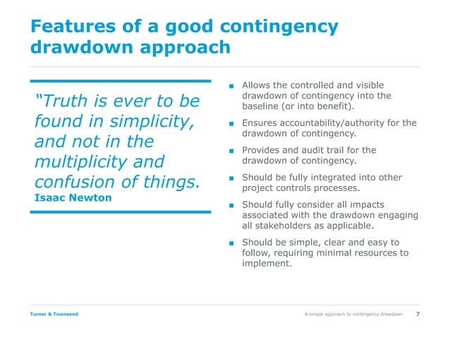 A simple approach to contingency drawdown, presented by Ben Fry, 10th ...