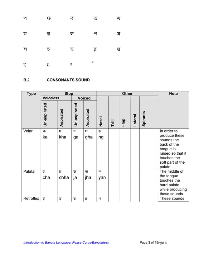 Basic Bengali Language Course | PDF