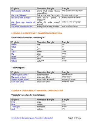 Basic Bengali Language Course | PDF