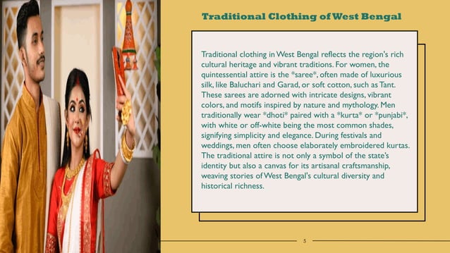 Bengali Clothing : A Rich Tapestry of Tradition and Innovation | PPTX