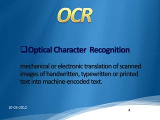 Bengali optical character recognition system | PPT