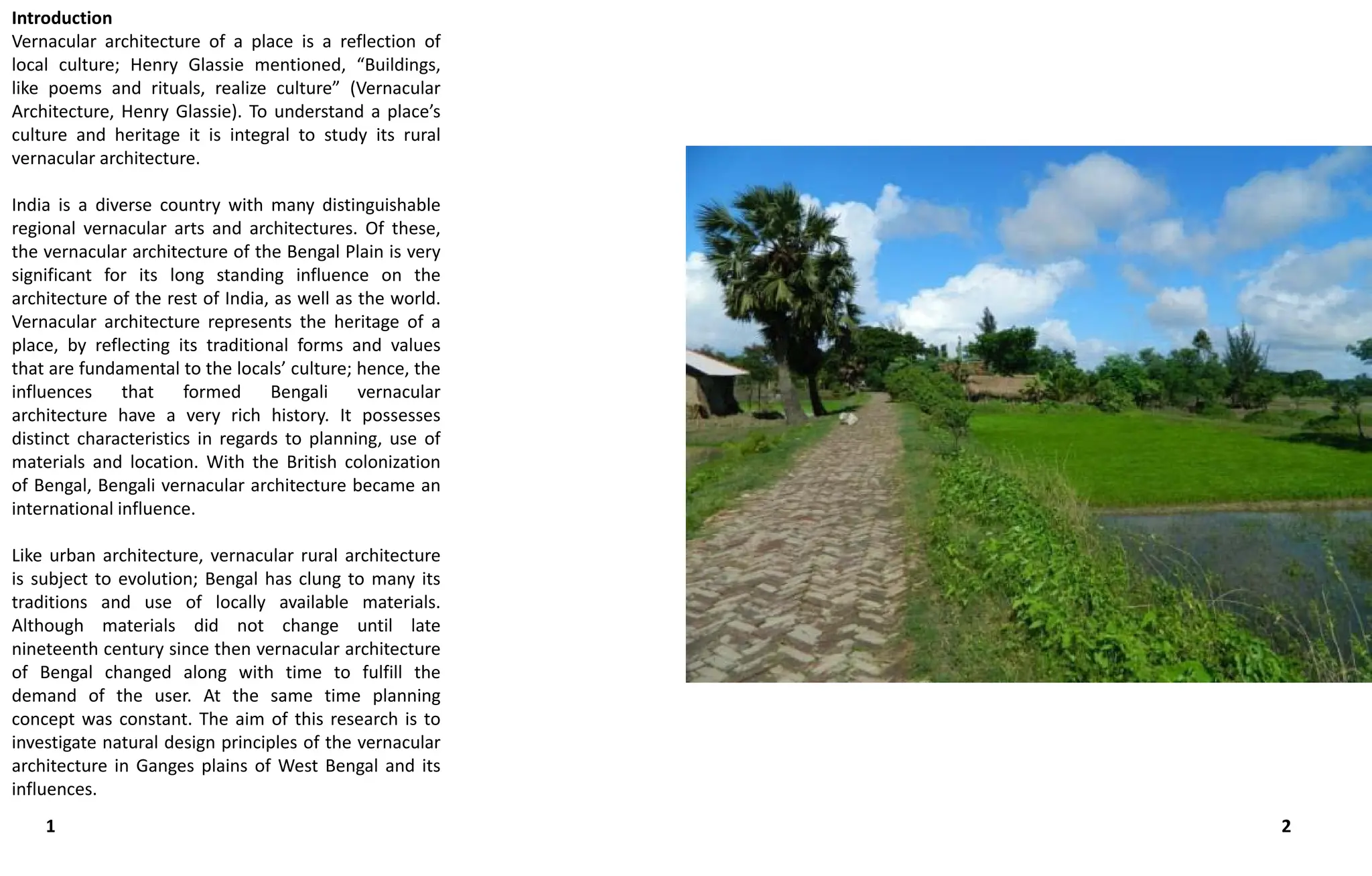 Bengal vernacular architecture of rural Bengal | PDF