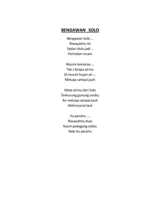 Bengawan solo | DOCX
