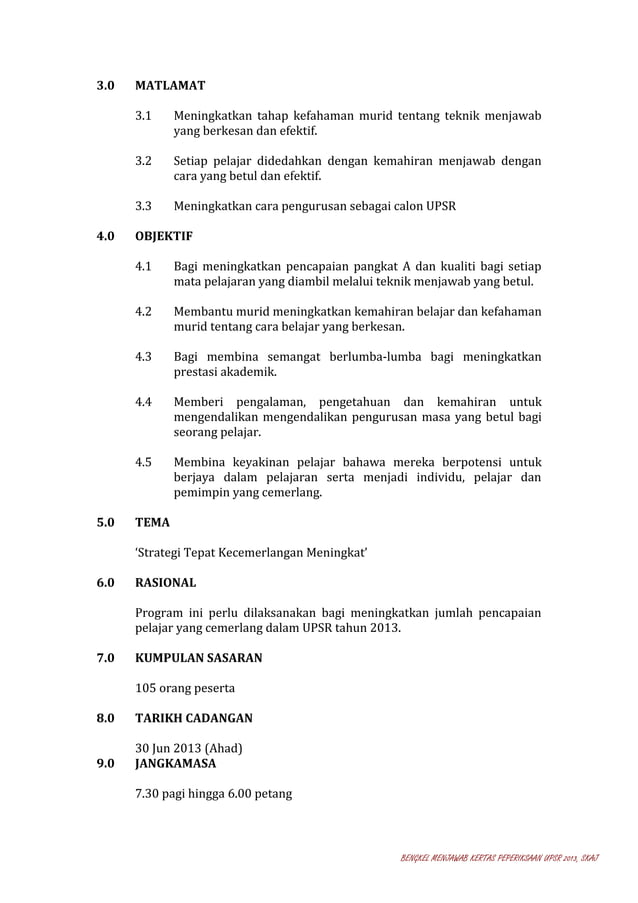 Bengkel menjawab soalan upsr 2013 | PDF