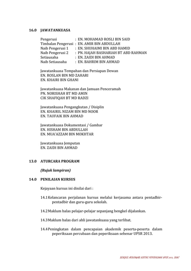 Bengkel menjawab soalan upsr 2013 | PDF
