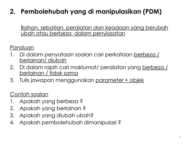 Bengkel sains pembolehubah 2015 | PPTX