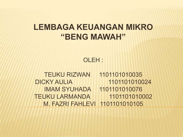 Profil LKM Beng Mawah | PPT