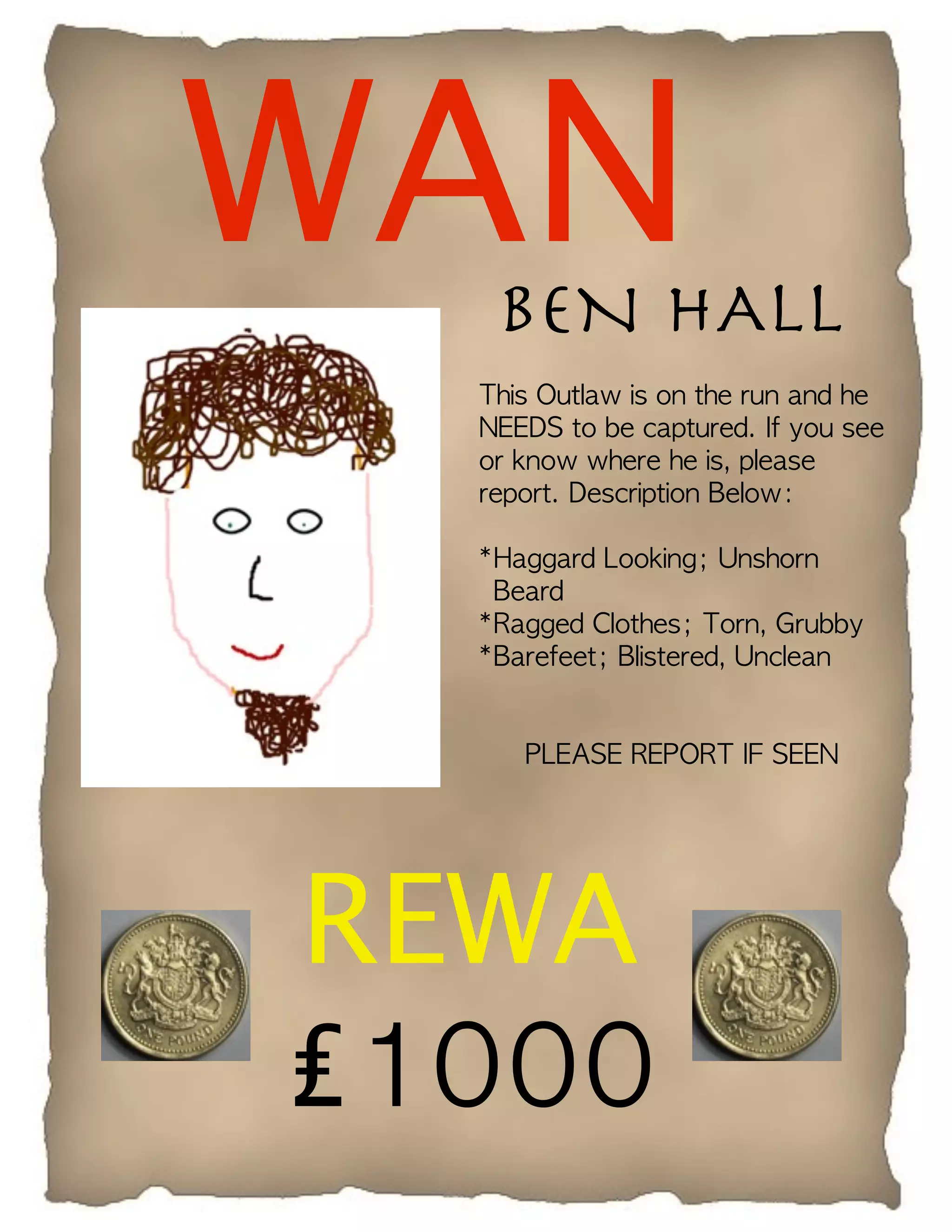 Ben Hall Wanted Poster | PAGES
