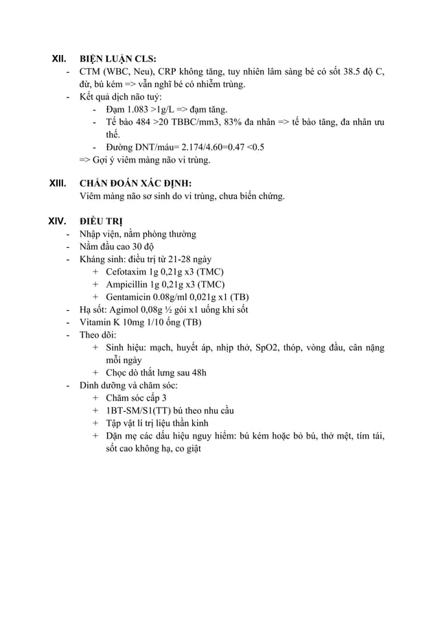 Mẫu viết bệnh án môn Nhi khoa khoa sơ sinh tham khảo | DOCX