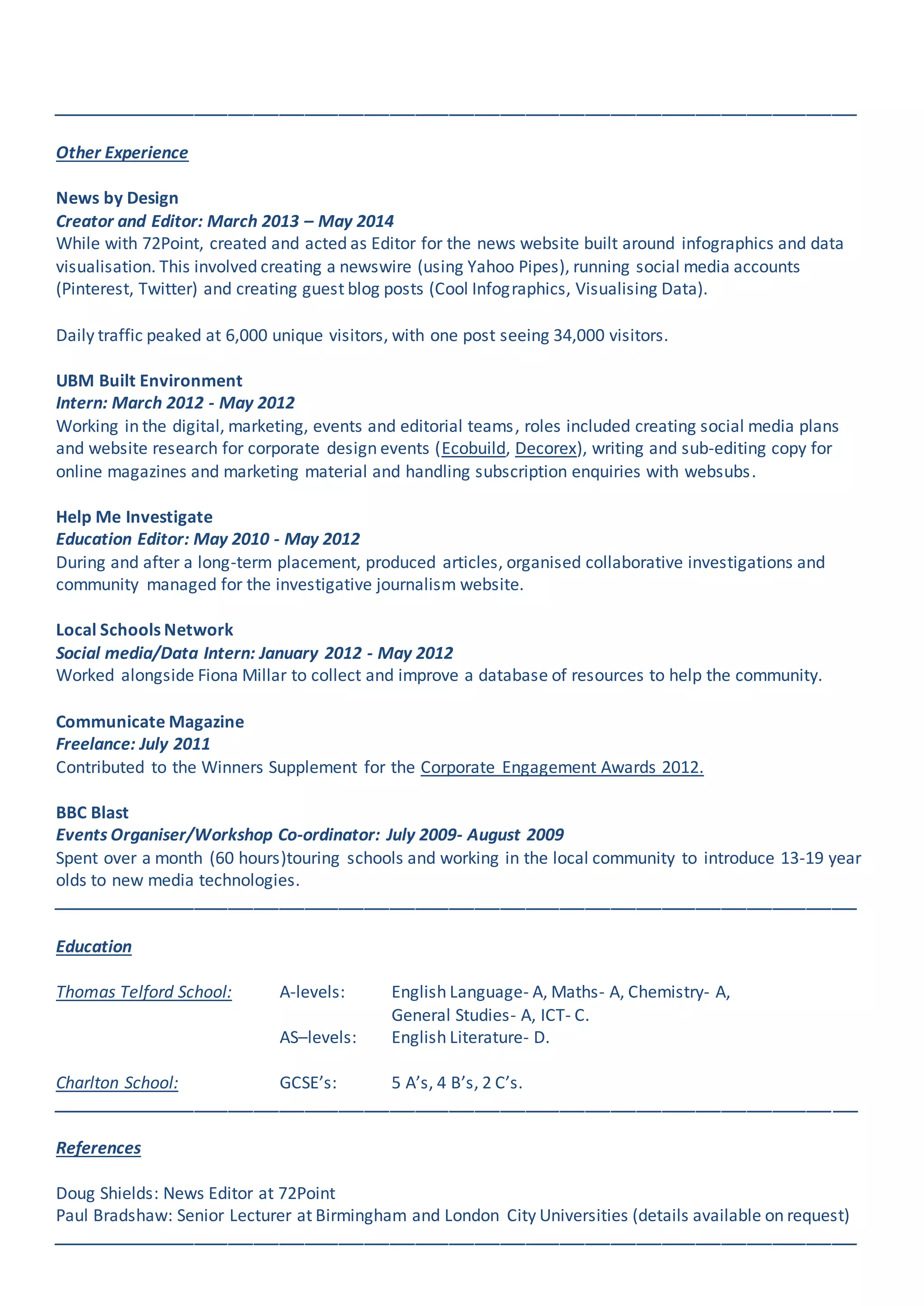 Ben Harrow, Curriculum Vitae | DOCX