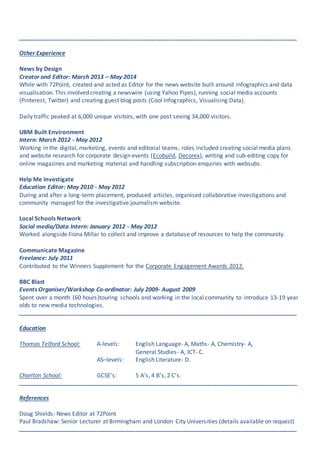 Ben Harrow, Curriculum Vitae | PDF