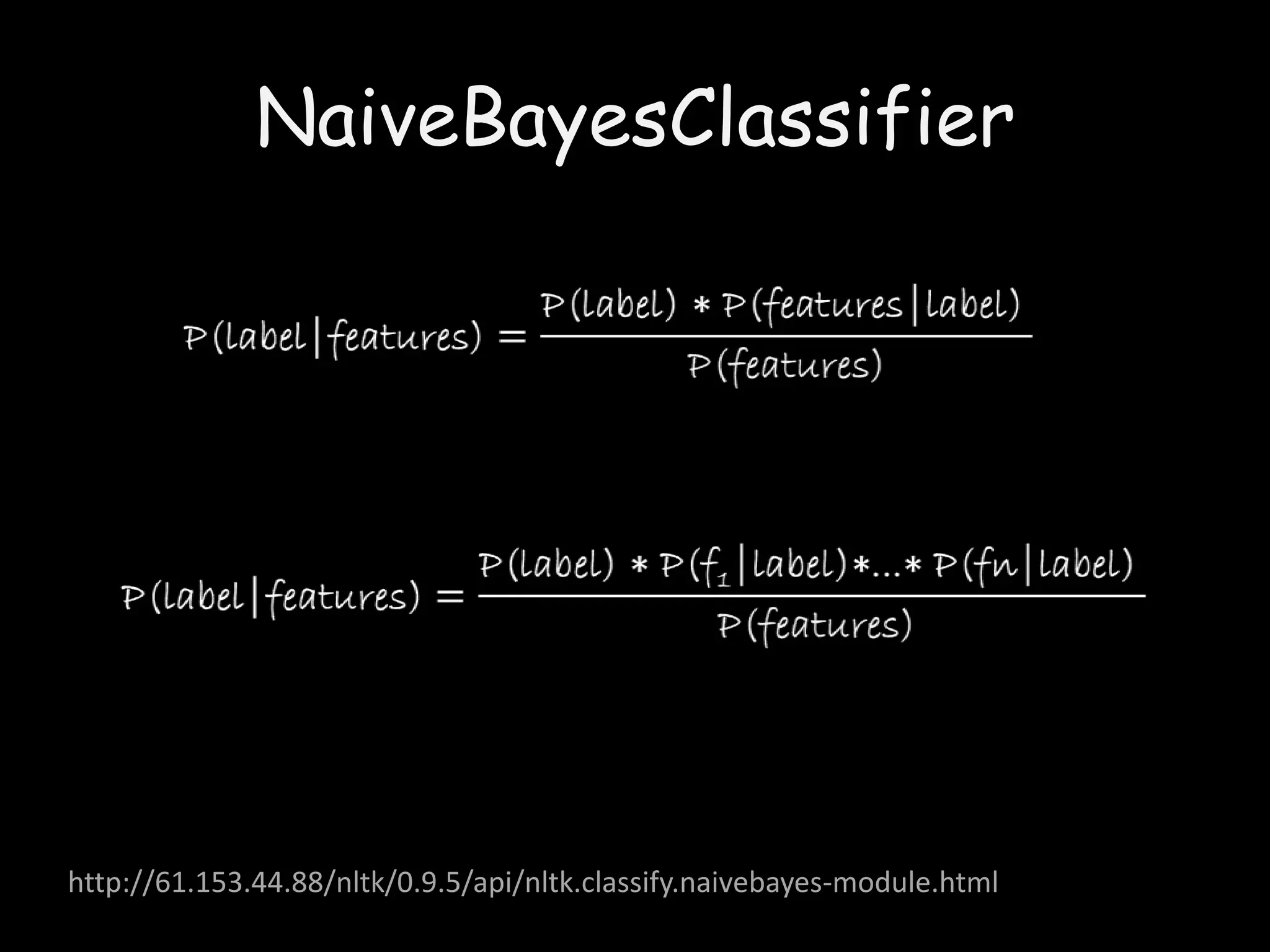 Document Classification using the Python Natural Language Toolkit | PPT