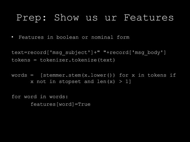 Document Classification using the Python Natural Language Toolkit | PPT