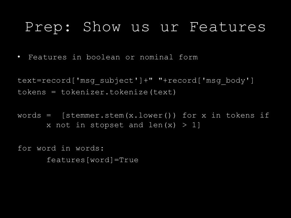 Document Classification using the Python Natural Language Toolkit