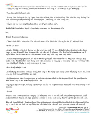 GANIKderma® Mỡ Sồi BỆNH LẬU | PDF