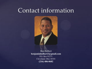 Ben holbert power point resume | PPT