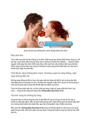 Top những bệnh phụ khoa ở nữ phổ biến hiện nay | PDF