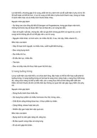 Top những bệnh phụ khoa ở nữ phổ biến hiện nay | PDF