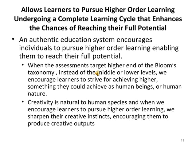 Benifits of Authentic Education | PPT