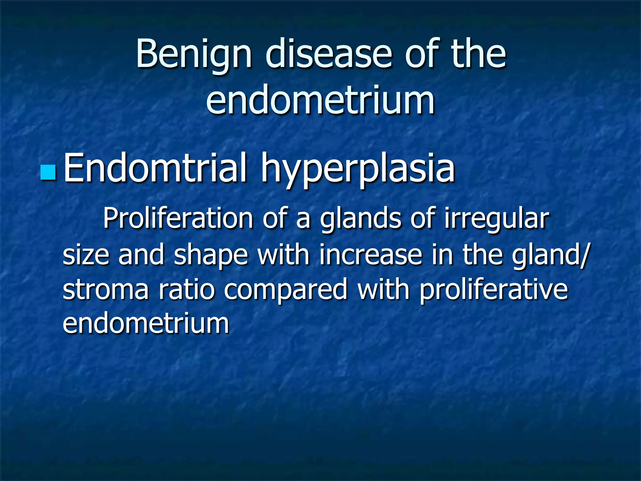 Benign disease of the uterus | PDF