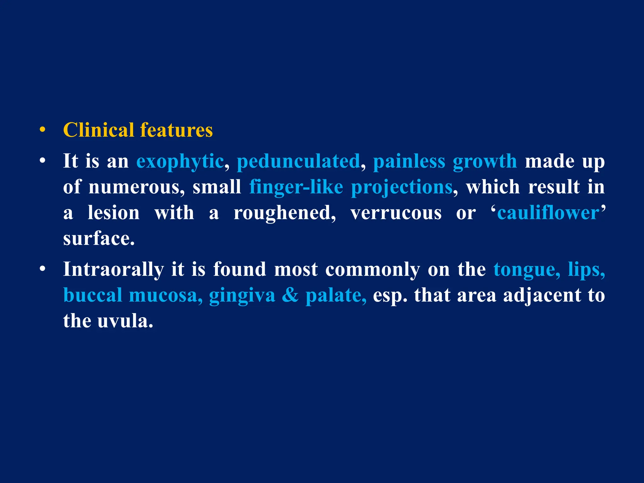 benign tumors of epithelial origin of oral cavity | PPTX