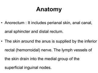 Benign anorectal disease 1 | PPTX