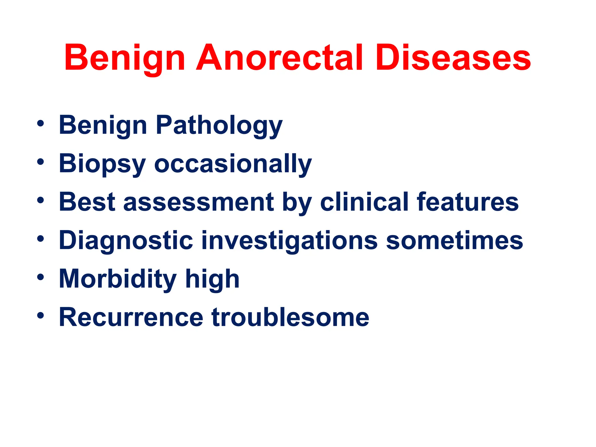 BENIGN ANORECTAL PATHOLOGY DR SK TIWARY 02 JULY 2025 PPT.ppt