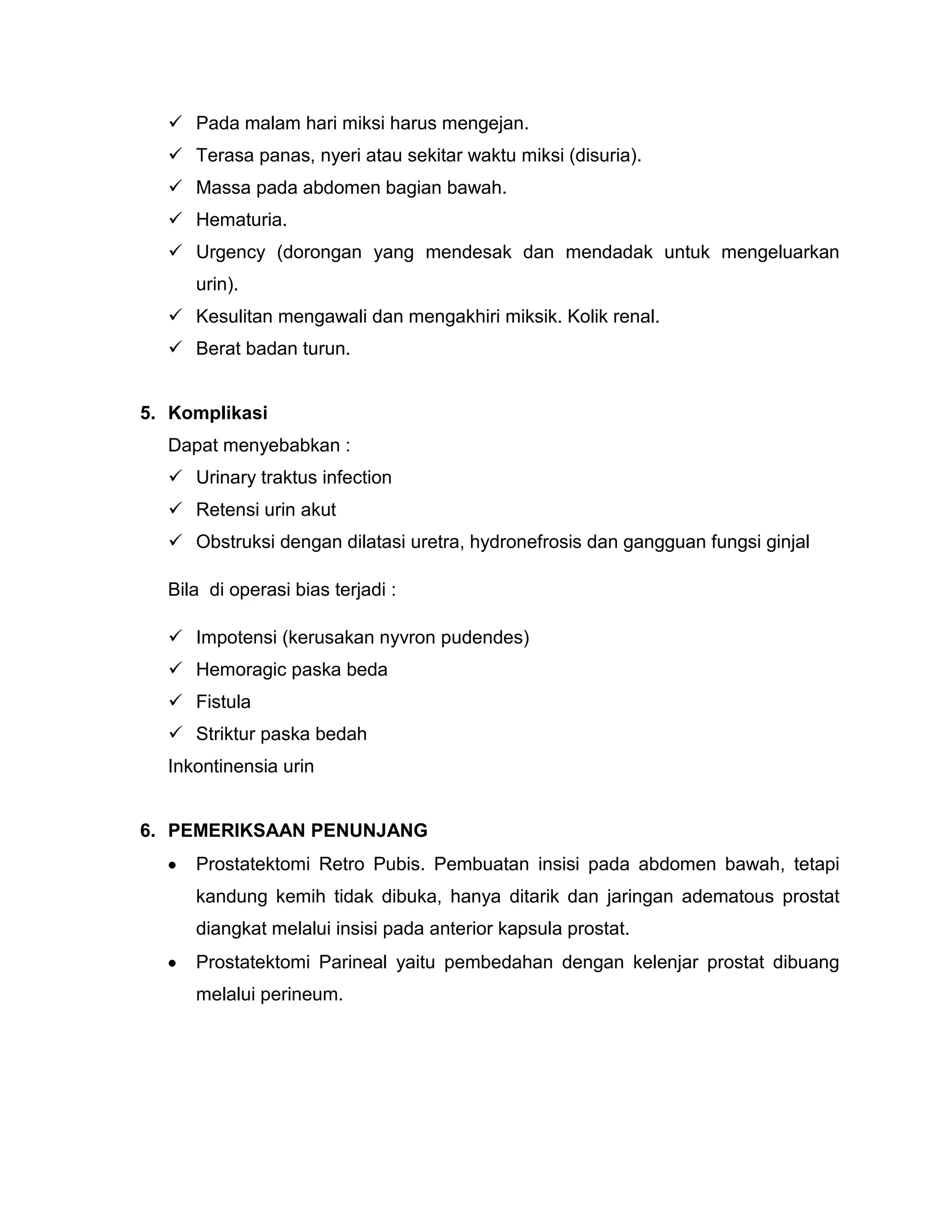 Benigna prostat hiperplasia | DOCX