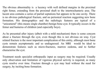 Benign bone cyst 7yo xray 2019 | PPT