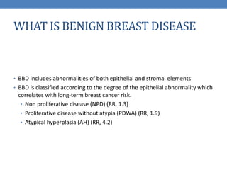 Benign breast disease | PPTX