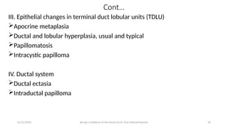 Benign breast conditions and related anatomy | PPTX