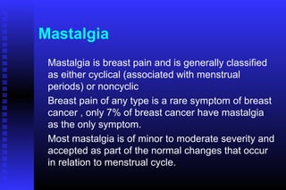 Benign breast disease | PPT
