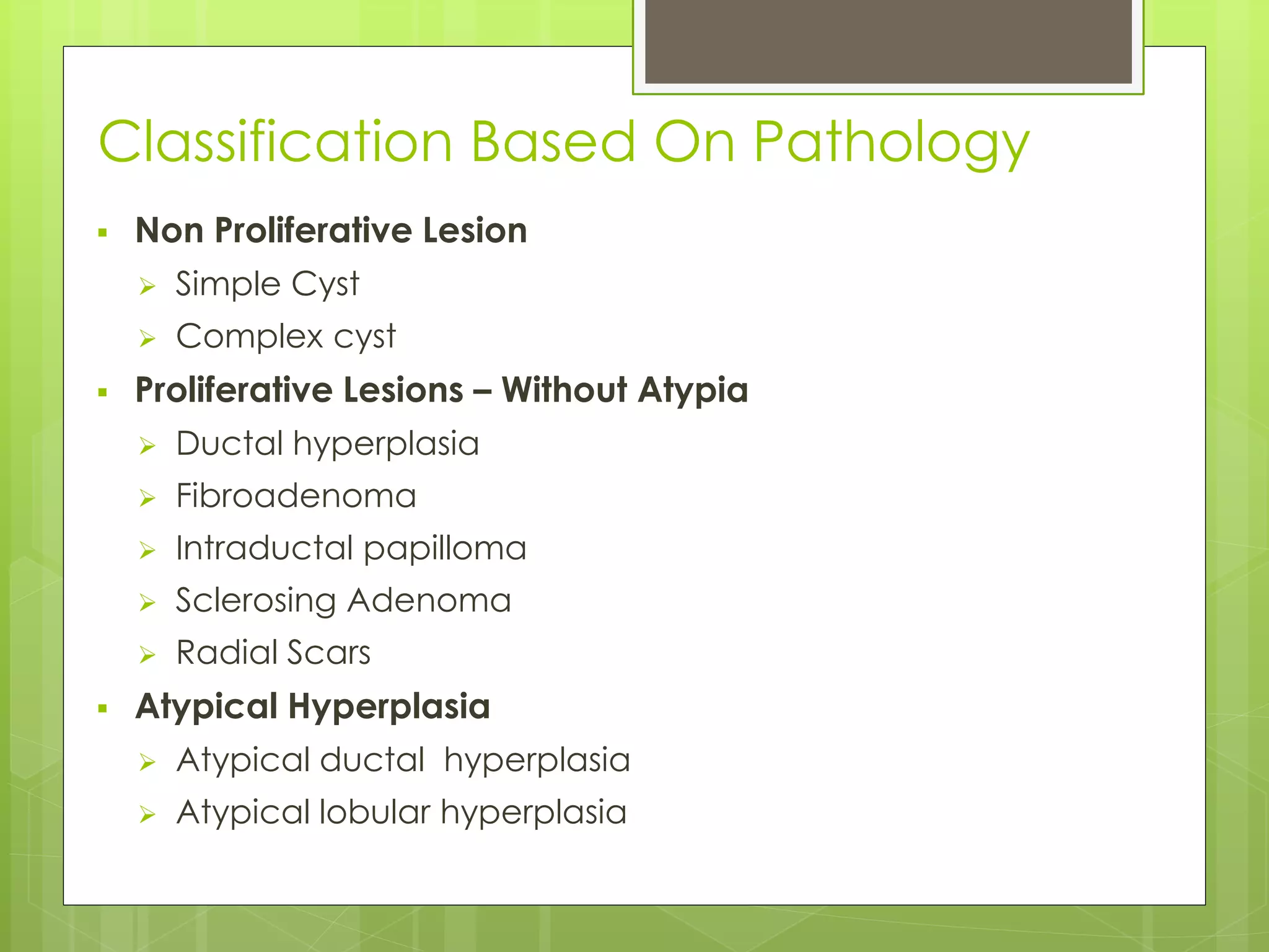 Benign Breast Diseases | PPTX