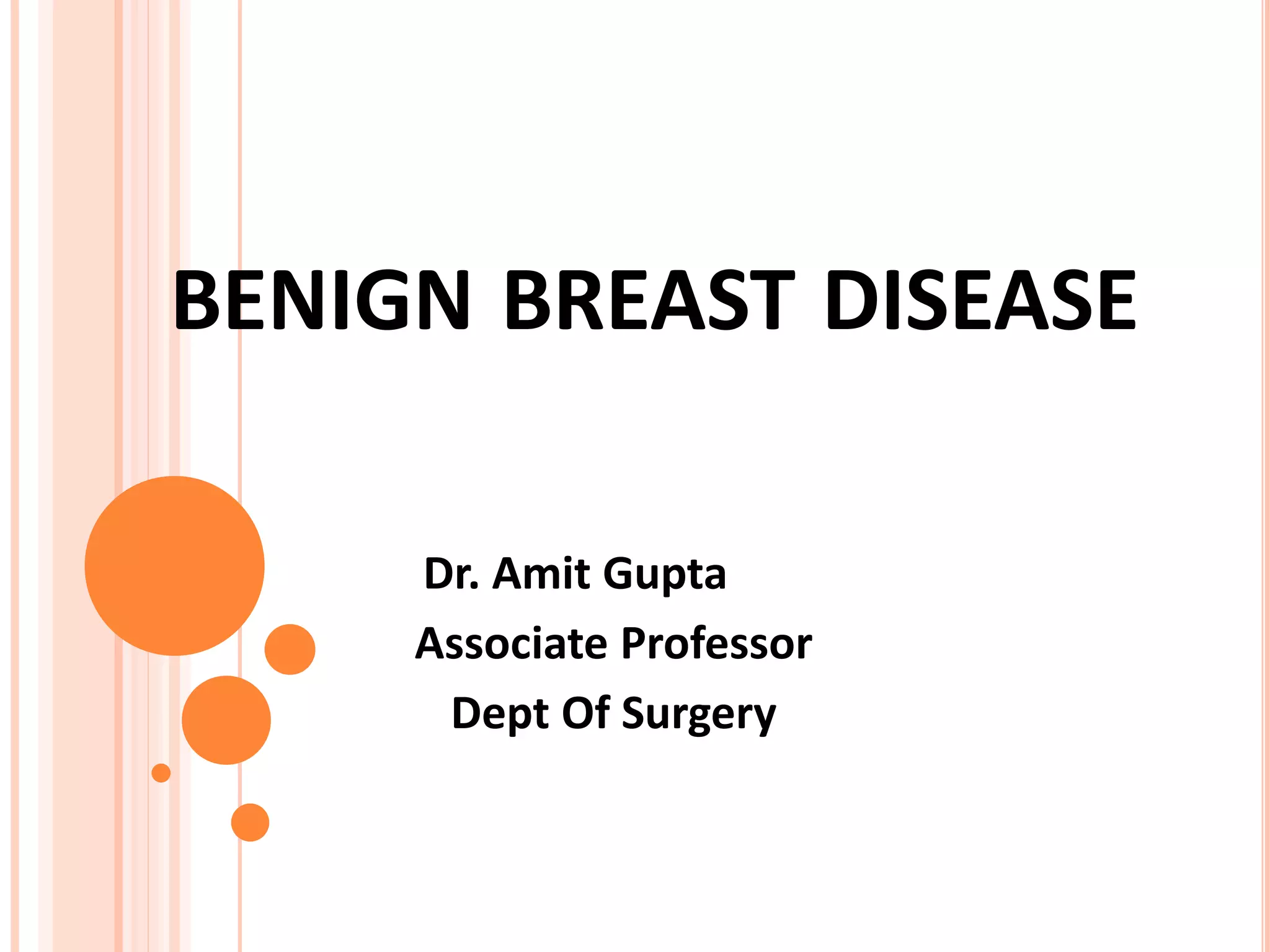 Benign breast disease | PPT