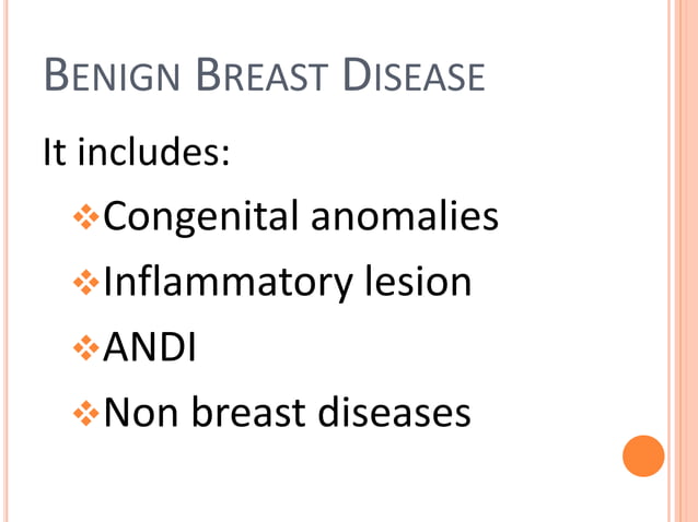Benign breast disease | PPT