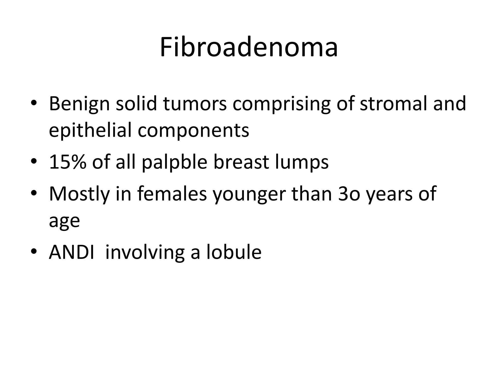 Benign breast disease and its management | PPTX