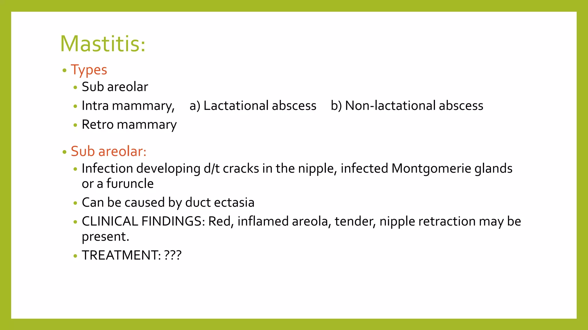 Benign breast diseases | PPTX