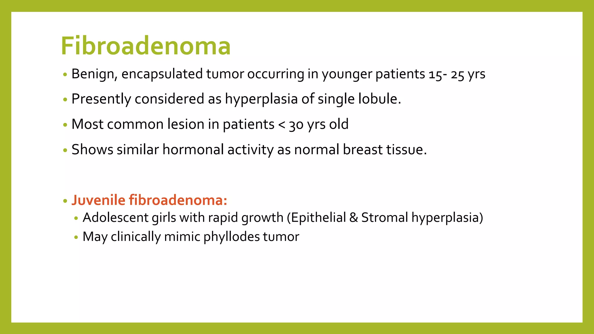 Benign breast diseases | PPTX