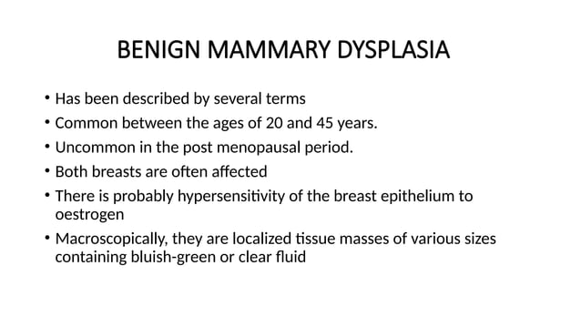 BENIGN BREAST DISEASES IN SURGERY JMP.pptx