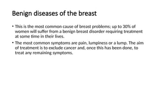 BENIGN BREAST DISEASES AND MALIGNANT BREAST LESIONS.pptx